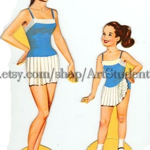 Digital Paper Dolls, Paper Dolls Pdf, Mother and Daughter - Etsy