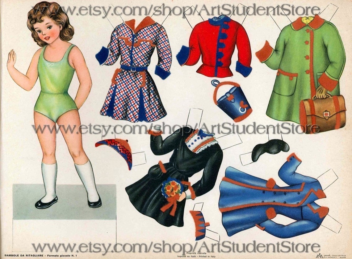 Digital Paper Dolls, Paper Dolls Pdf First Book - Etsy