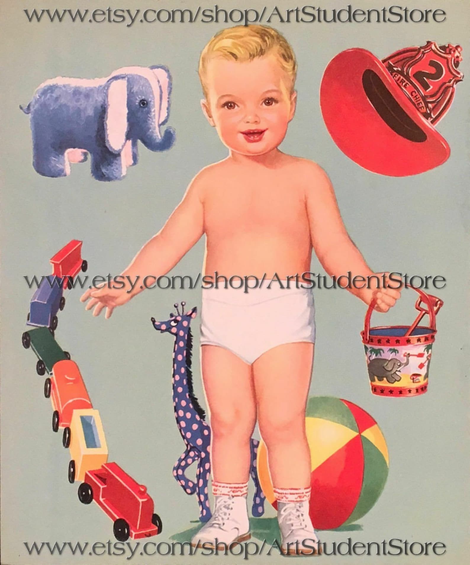 Printable Pdf Instant Paper Dolls Baby Sister and Baby - Etsy