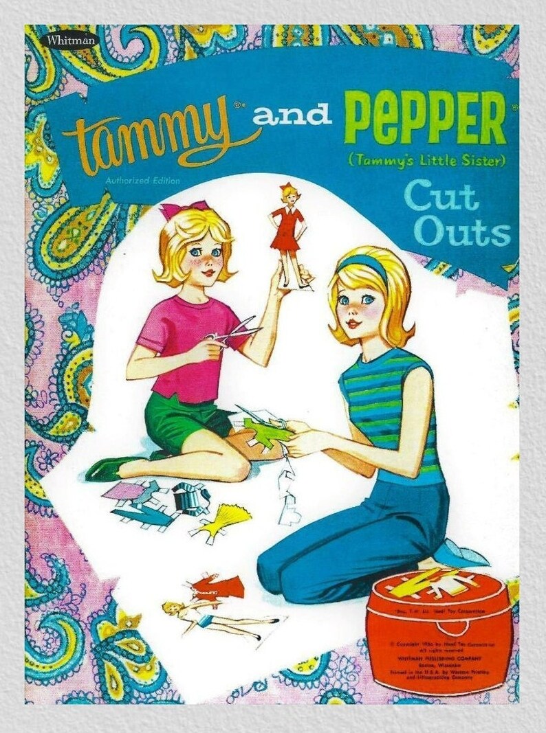 Pdf Printable Digital Vintage Paper Dolls Tammy and Pepper - Etsy