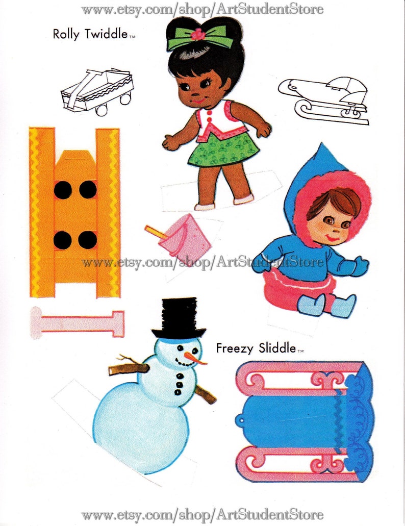 Vintage Paper Dolls Printable Digital Pdfliddle Kiddles Ebook - Etsy