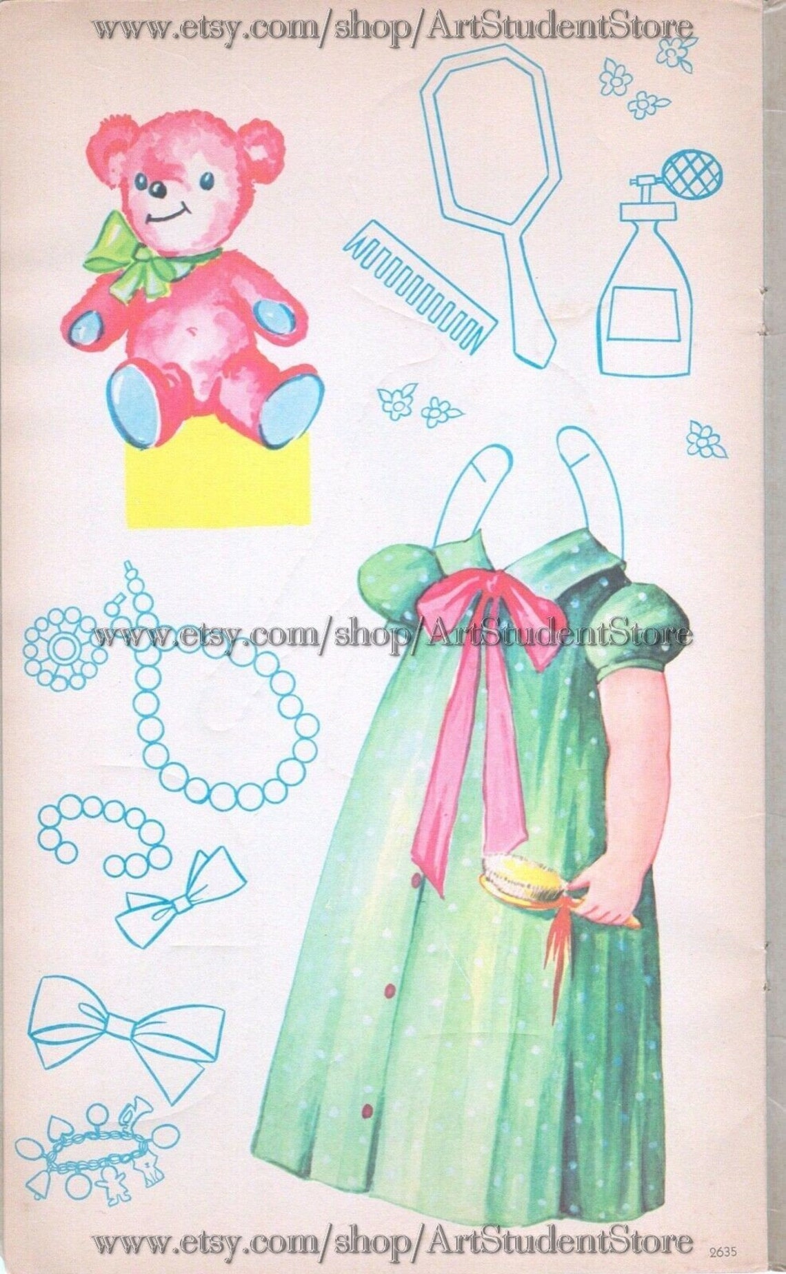 Pdf Printable Digital, Vintage Paper Dolls Sandy 1950S - Etsy