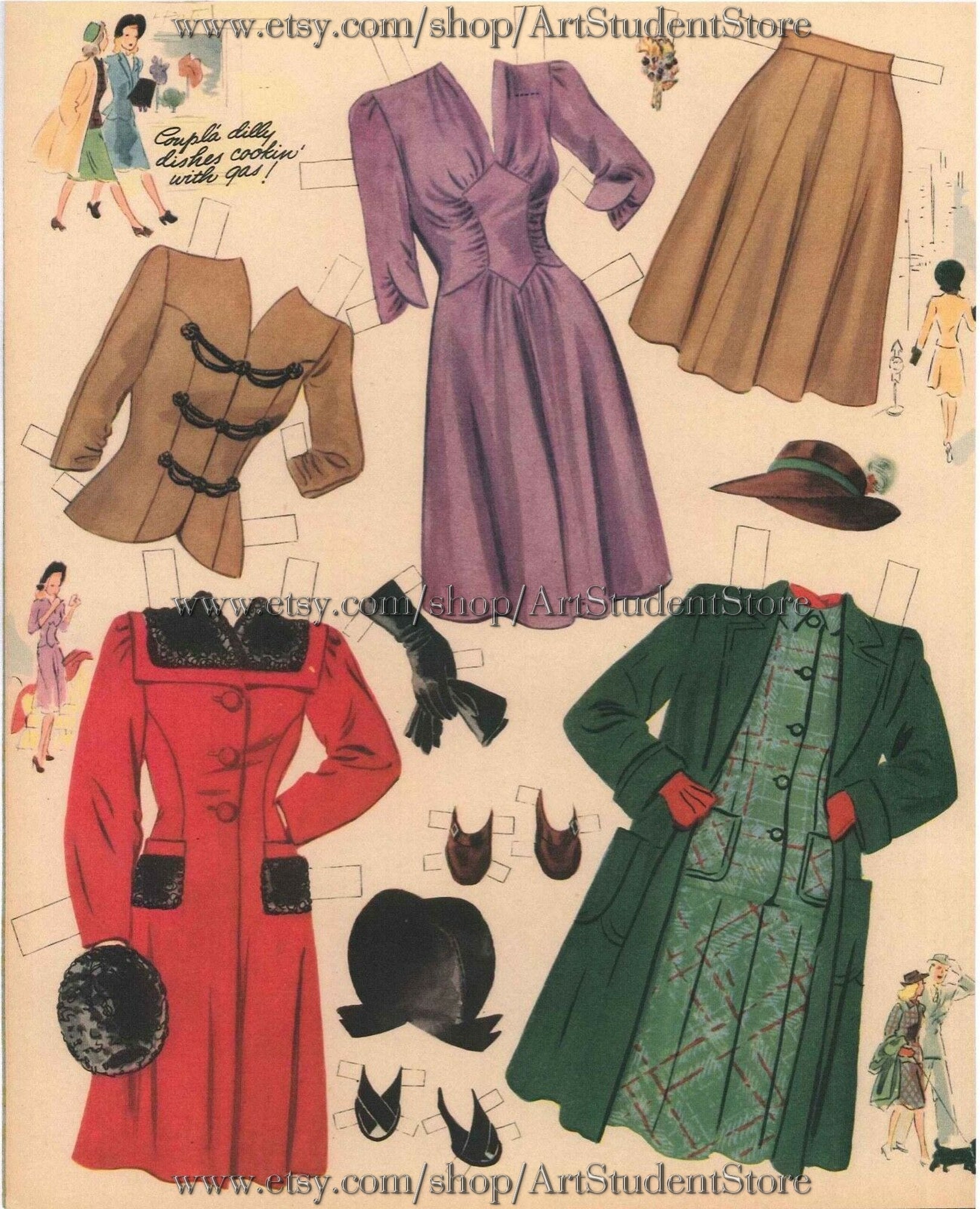 Retro Paper Dolls Bob Hope Lamour Paper Doll 1942 - Etsy