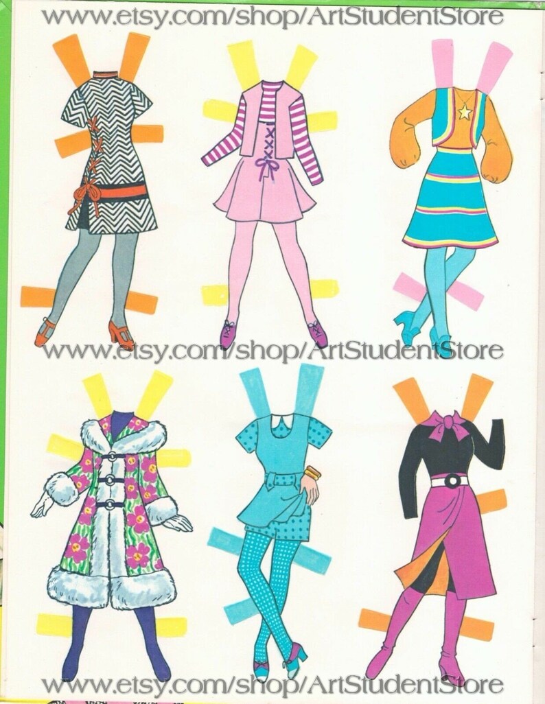 Pdf Instant Digital Vintage Paper Dolls Dawn Friends 1972 - Etsy