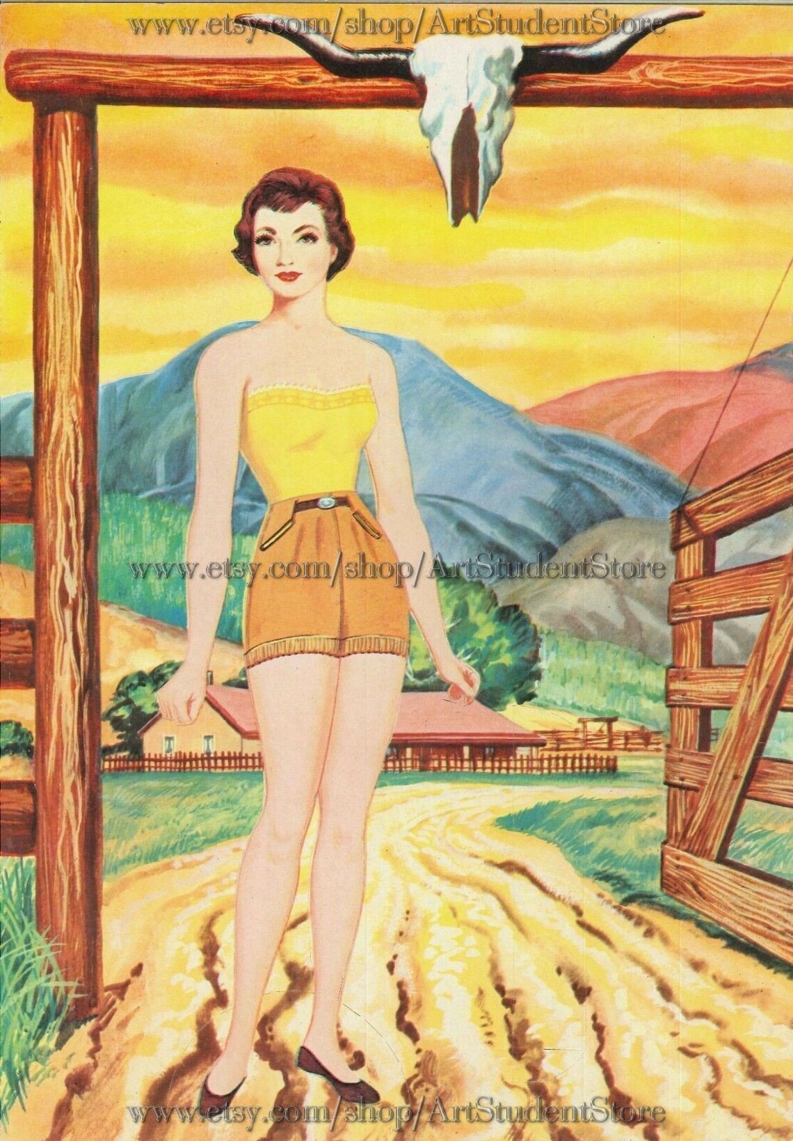 Pdf Instant Vintage Paper Dolls Western - Etsy