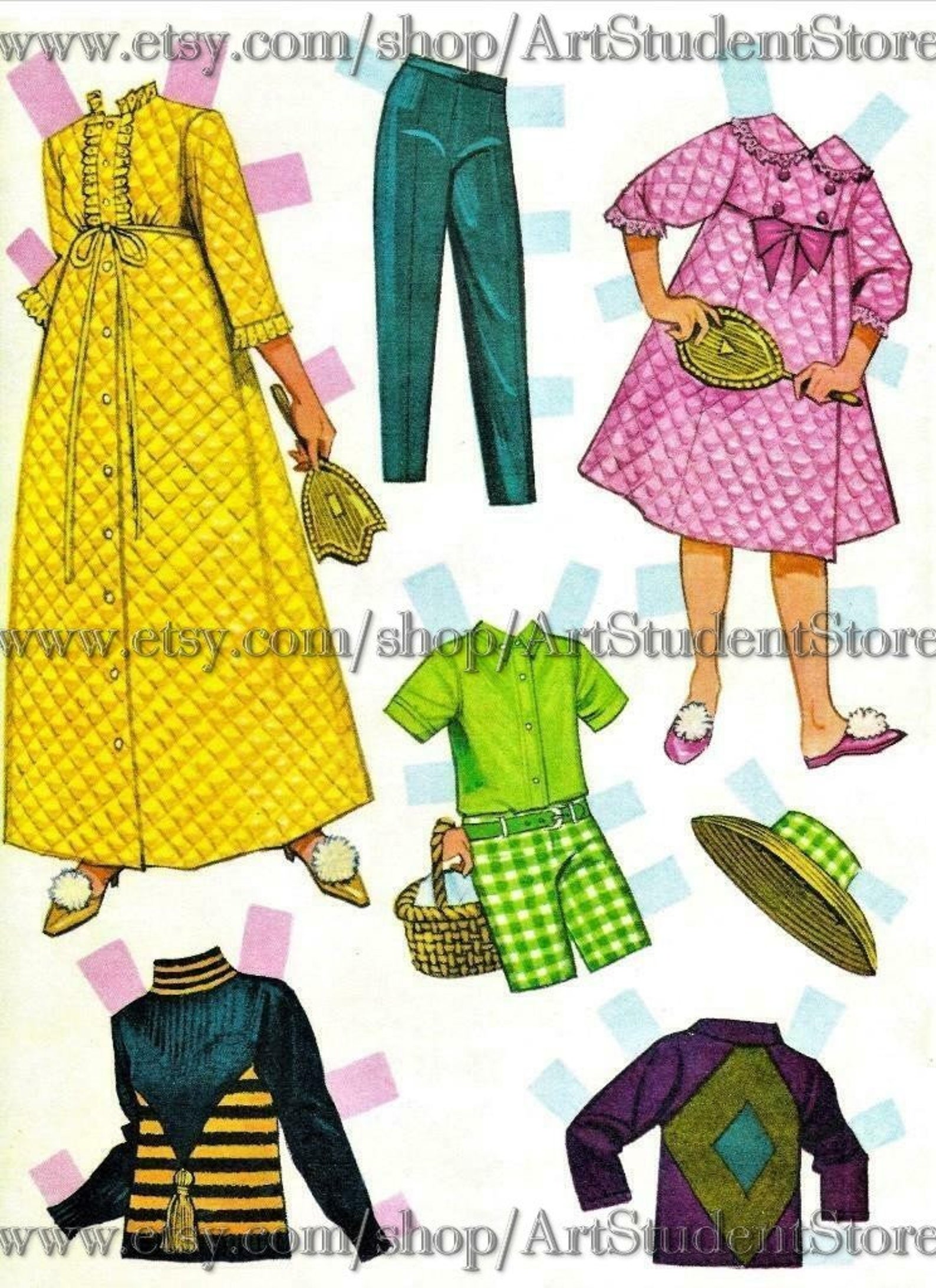 Pdf Printable Digital, Vintage Paper Dolls Tammy and Pepper 1966 - Etsy