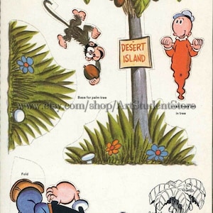 Digital Paper Dolls Pdf,popeye Punch - Etsy