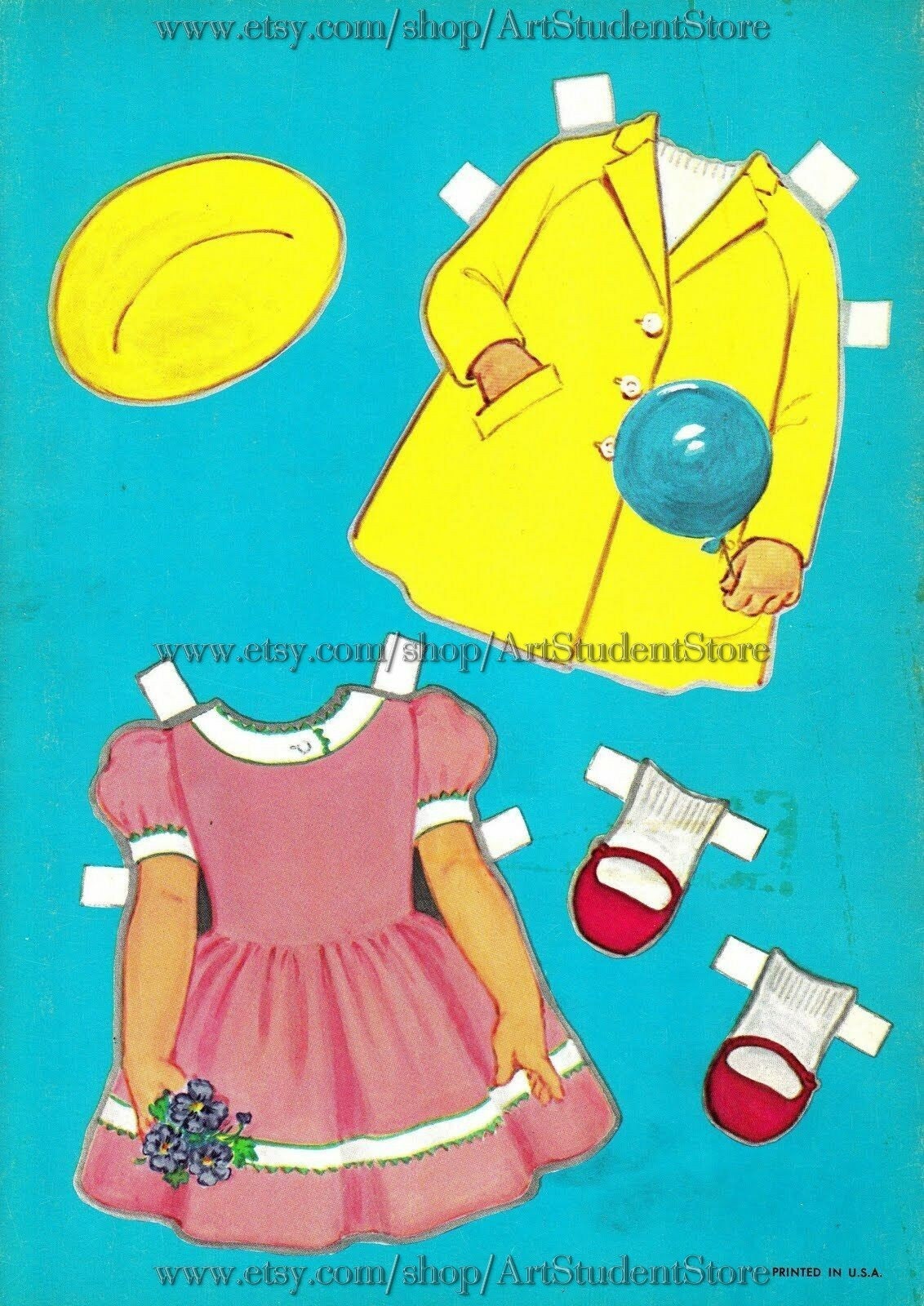 Digital Paper Dolls Download Pdfretro Mimi Cutout - Etsy