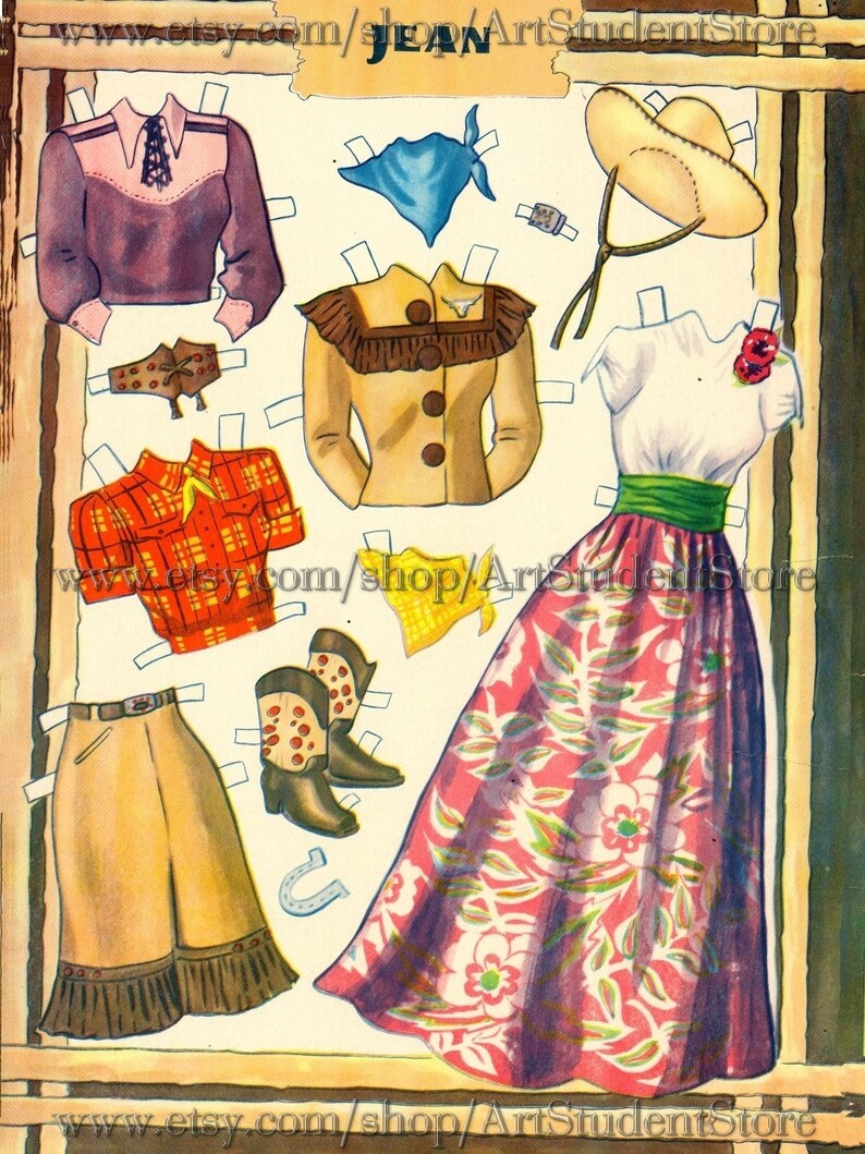 Pdf Instant Digital Vintage Paper Dolls Big Round-up - Etsy
