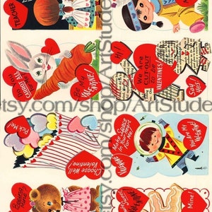 Pdf Printable Digital, Vintage Paper Dolls 33 Vintage 1950’s Valentines ...