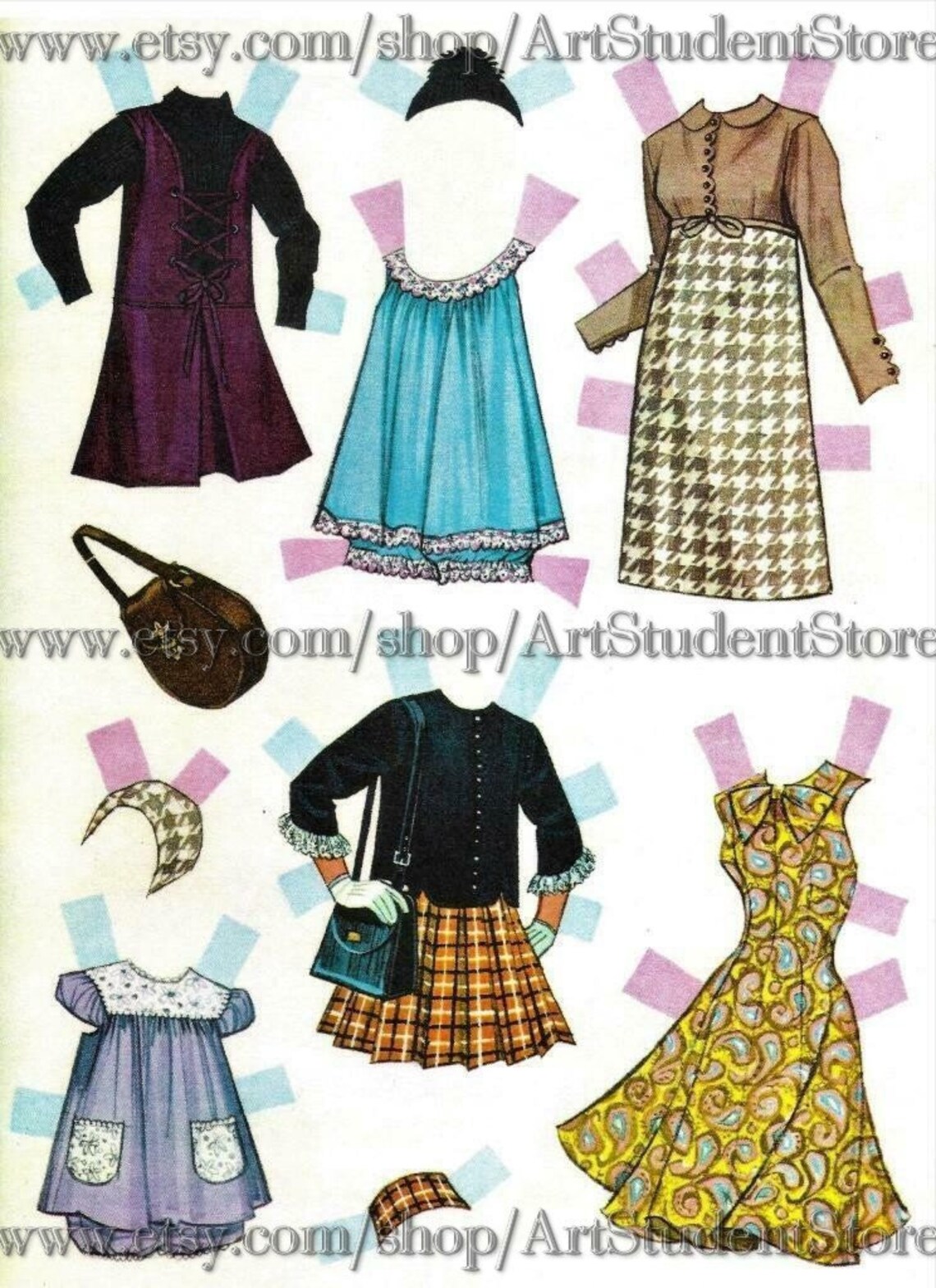 Pdf Printable Digital Vintage Paper Dolls Tammy and Pepper - Etsy