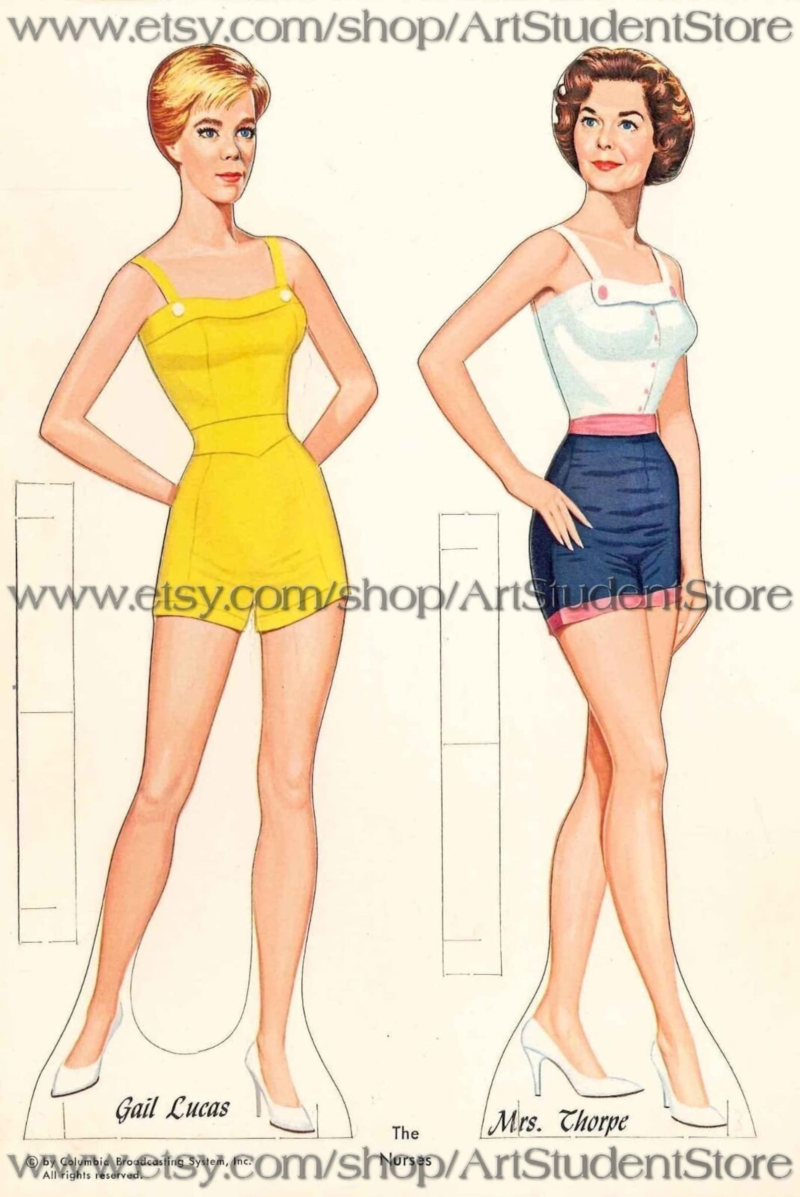 Paper Doll Tv Nurses,pdf Instant - Etsy