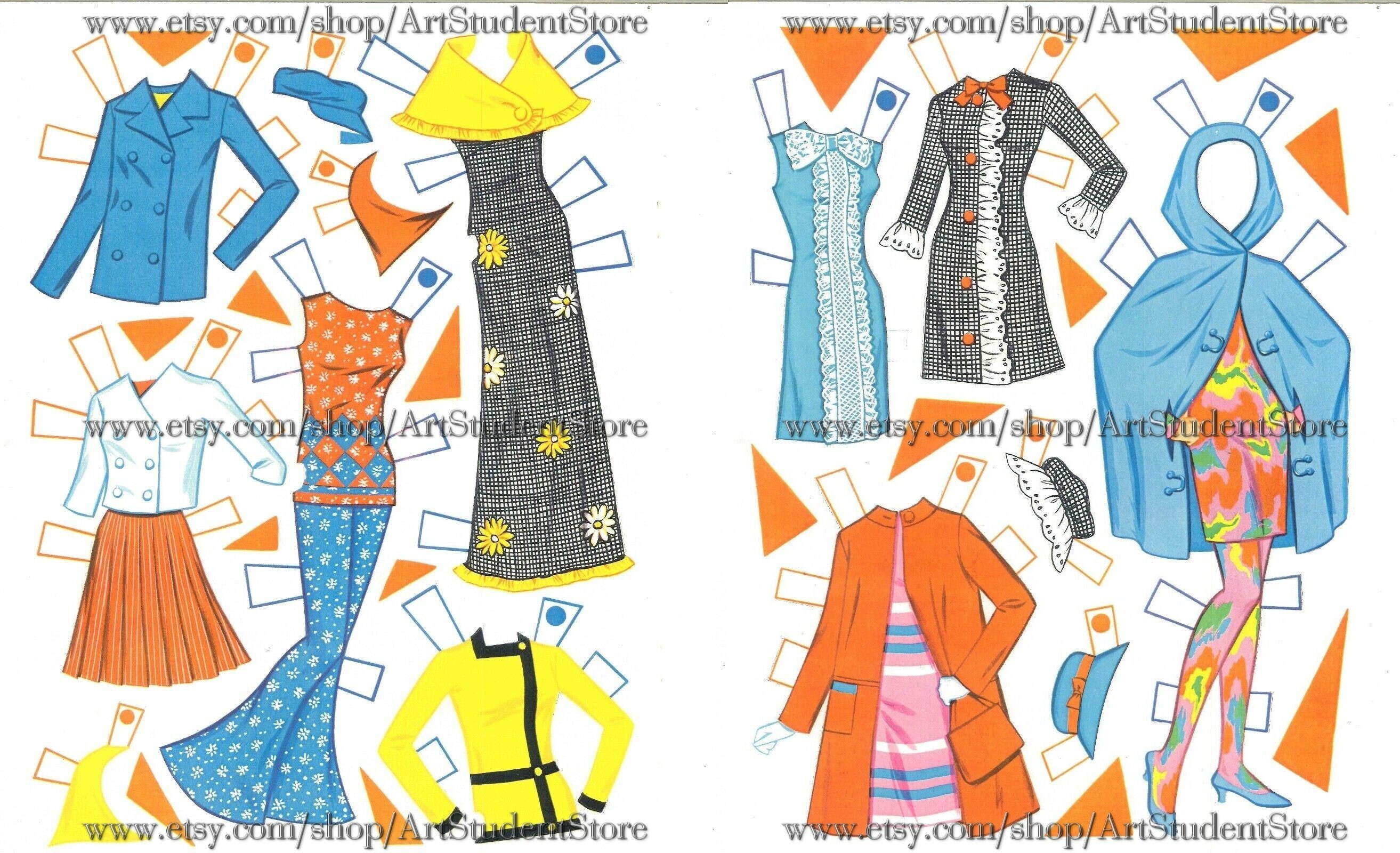 Pdf Instant Digital Vintage Paper Dolls Francie and Casey C. - Etsy