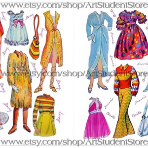 Printable Digital Pdf, Instant Vintage Paper Dolls World Barbie 1972 - Etsy