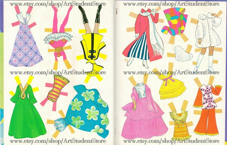 Pdf Instant Digital Vintage Paper Dolls Dawn Fashion Dolls | Etsy