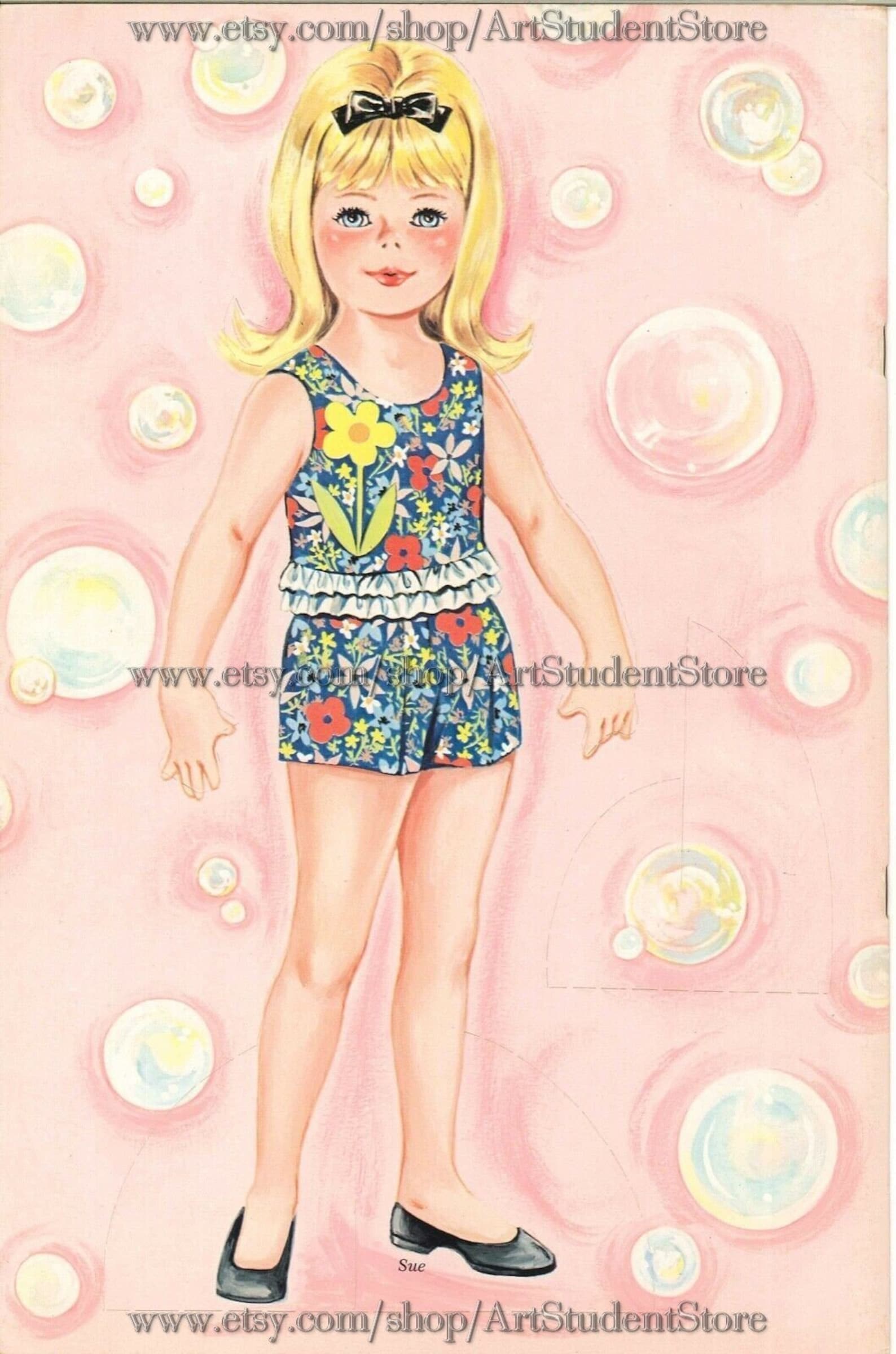 Digital Paper Dolls Pdf Digital Bubble Party - Etsy