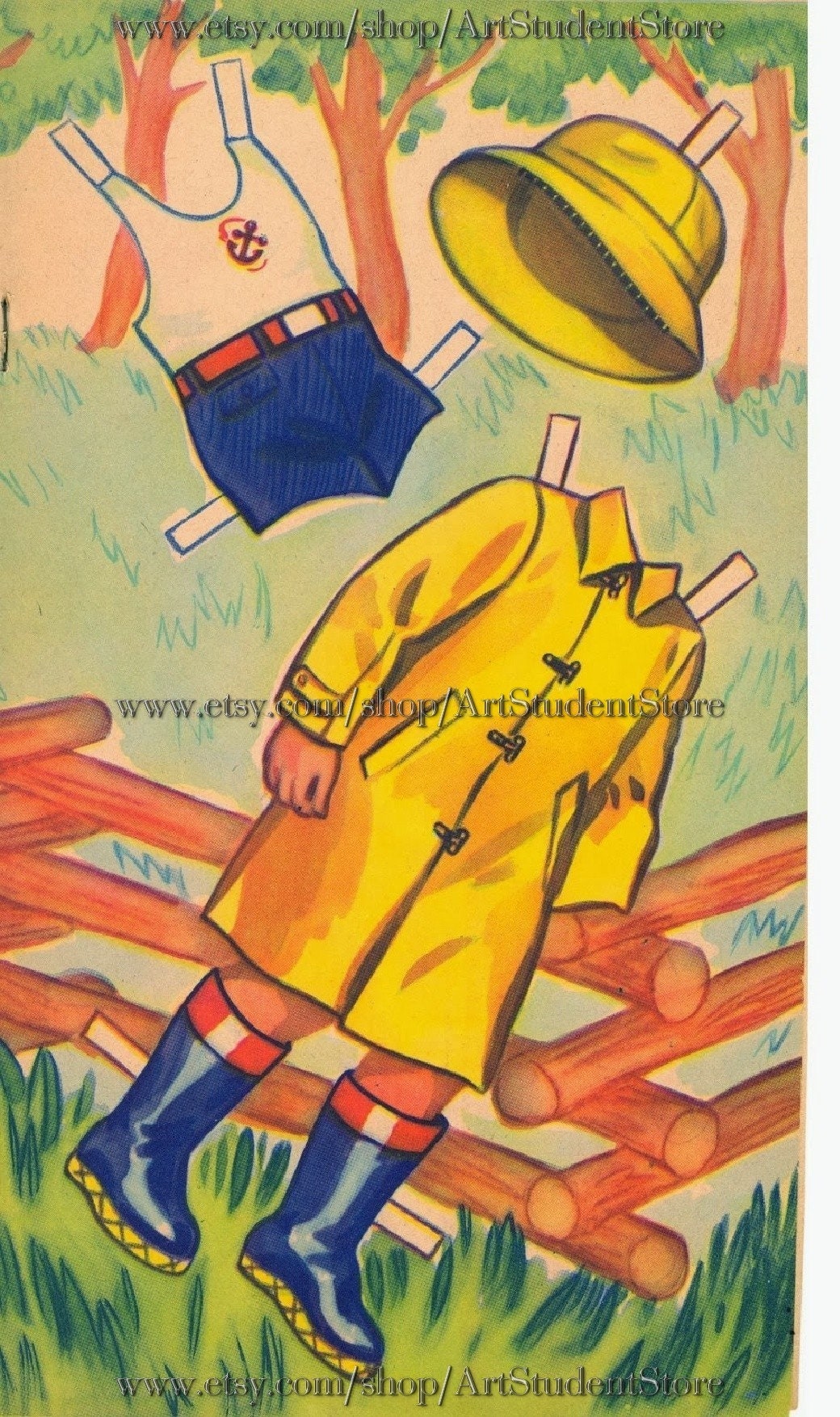Digital Pdf Paper Dolls Farmer Fred and His Friends 1943 - Etsy