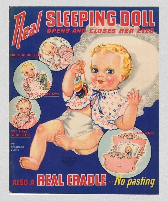 Digital Paper Dolls Vintage Paper Dolls Real Real Sleeping - Etsy