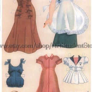 Pdf Printable Digital, Vintage Paper Dolls Flapper Fanny Little Sister ...