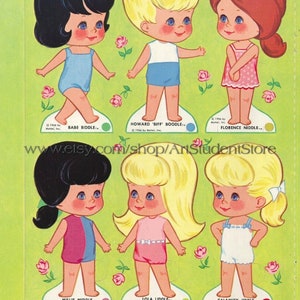 Pdf Printable Digital, Vintage Paper Dolls Liddle Kiddles 1966 - Etsy