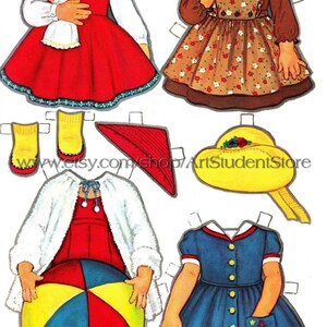 Vintage Paper Dolls Vicky's New Clothes,printable Digital Pdf - Etsy
