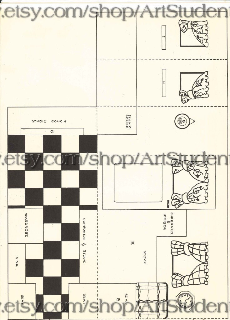 Printable Pdf, Vintage Paper the Trailer Family Cutouts - Etsy