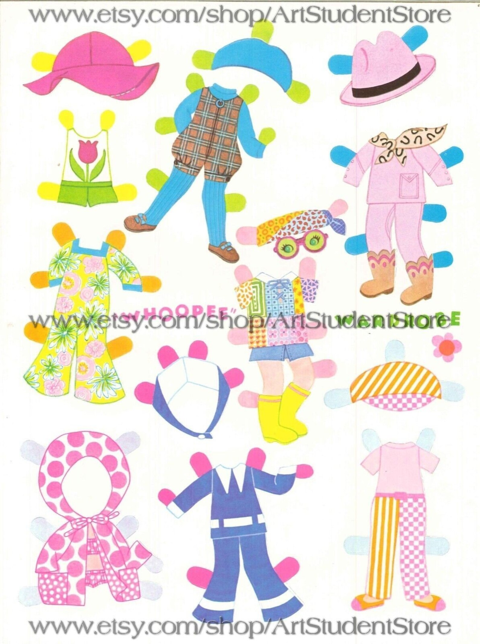 Pdf Printable Digital Vintage Paper Dolls Winter Flatsy - Etsy