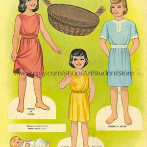 Pdf Printable Digital Vintage Paper Dolls Bible Children | Etsy