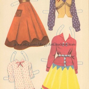 Pdf Instant, Vintage Paper Dolls Western - Etsy