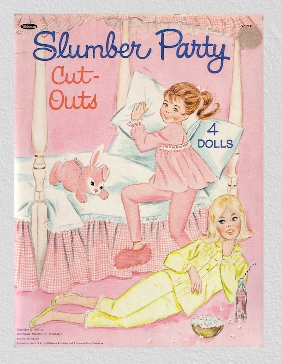 Pdf Printable Digital Vintage Paper Dolls Slumber Party | Etsy