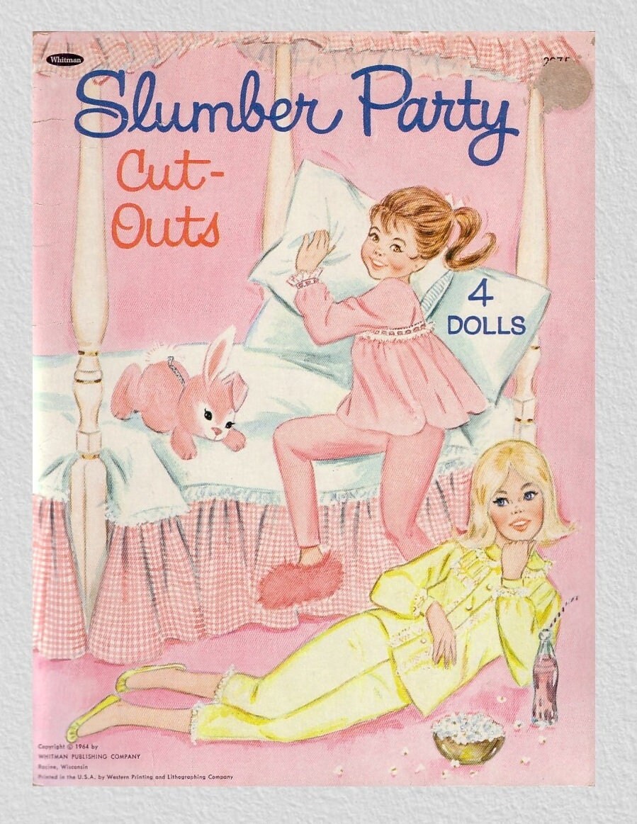Pdf Printable Digital, Vintage Paper Dolls Slumber Party - Etsy Canada