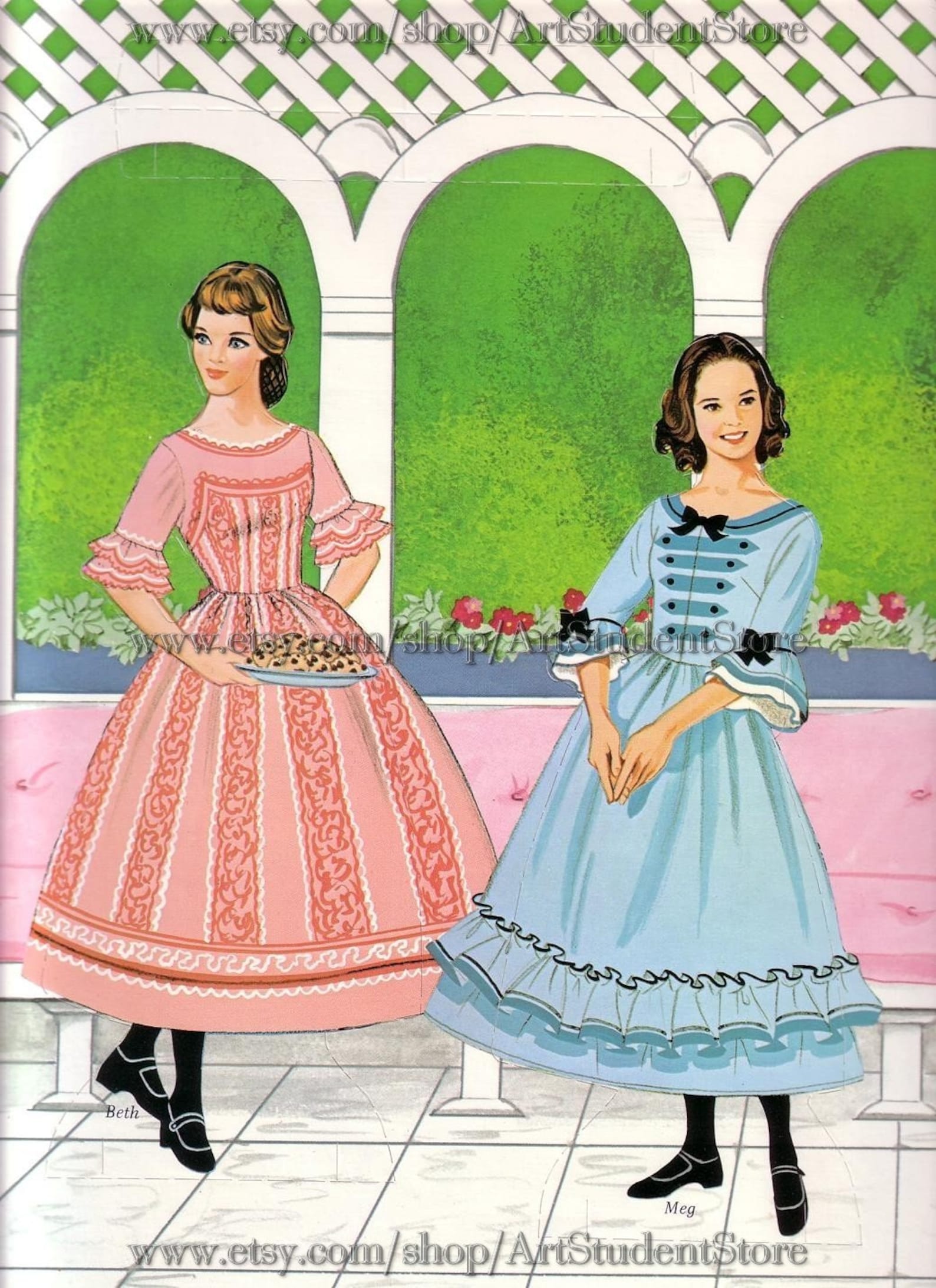 Pdf Printable Digital, Vintage Paper Dolls Little Women - Etsy