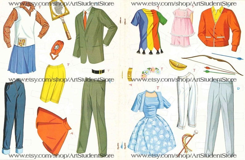 Printable Pdf, Vintage Paper Dolls Tammy and Her Family C. 1964 - Etsy