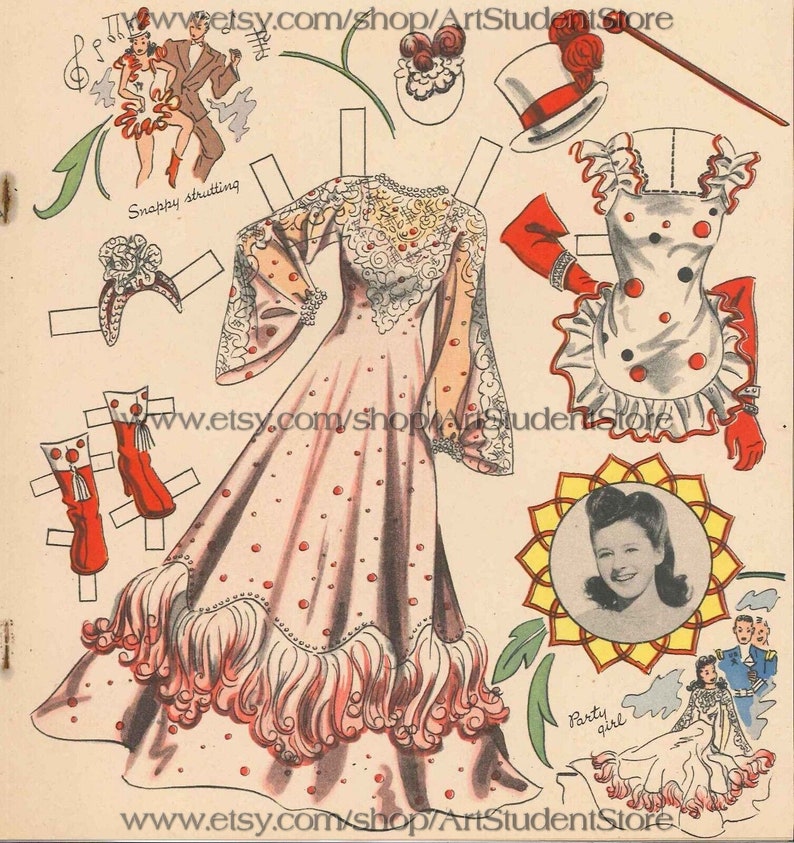 Pdf Printable Digital Set Vintage Paper Dolls 1942 - Etsy