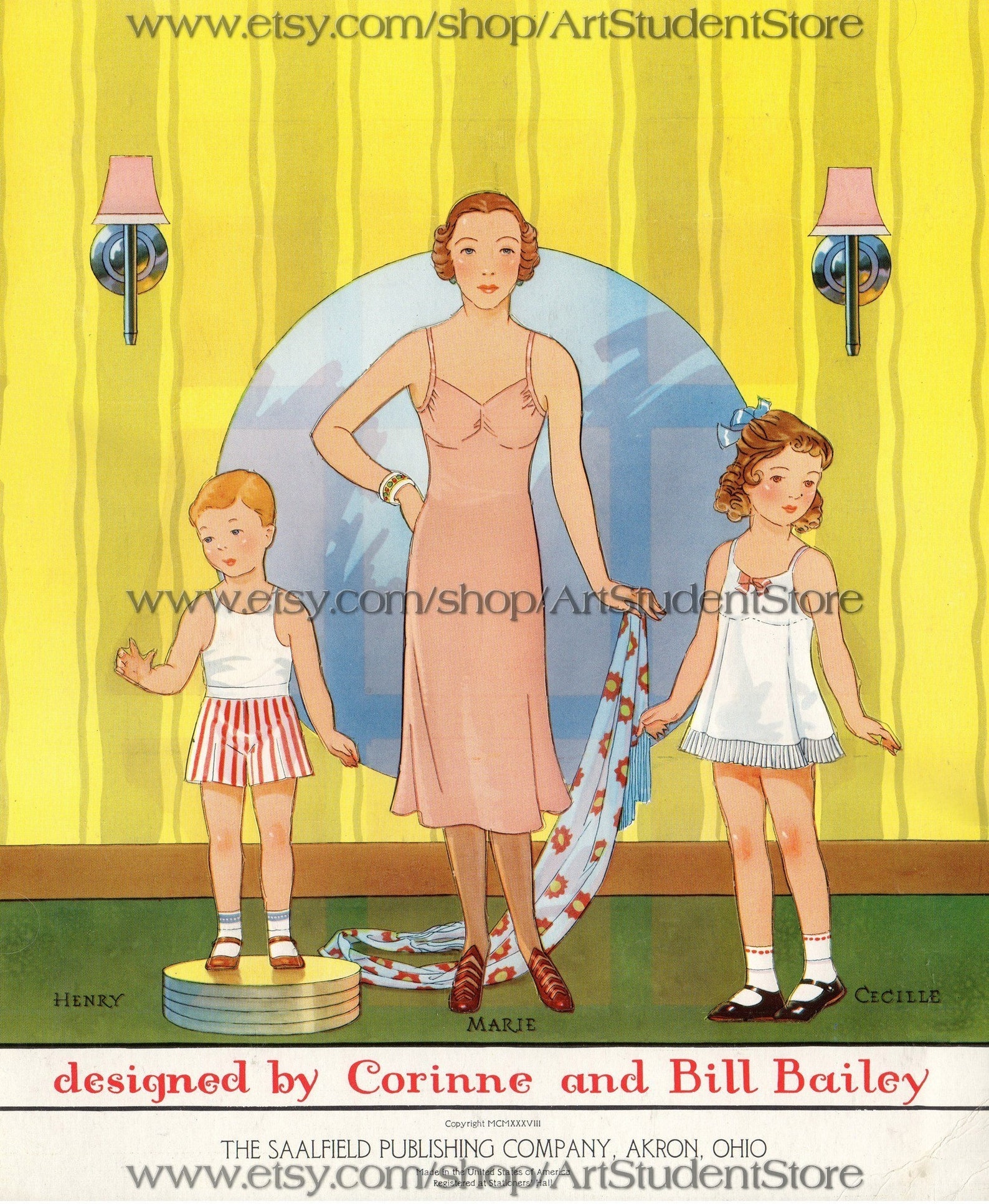 Printable Pdf, Vintage Paper Baileys Fashion Shop - Etsy