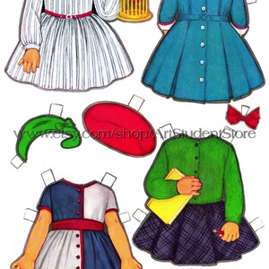 Vintage Paper Dolls Vicky's New Clothes,printable Digital Pdf - Etsy