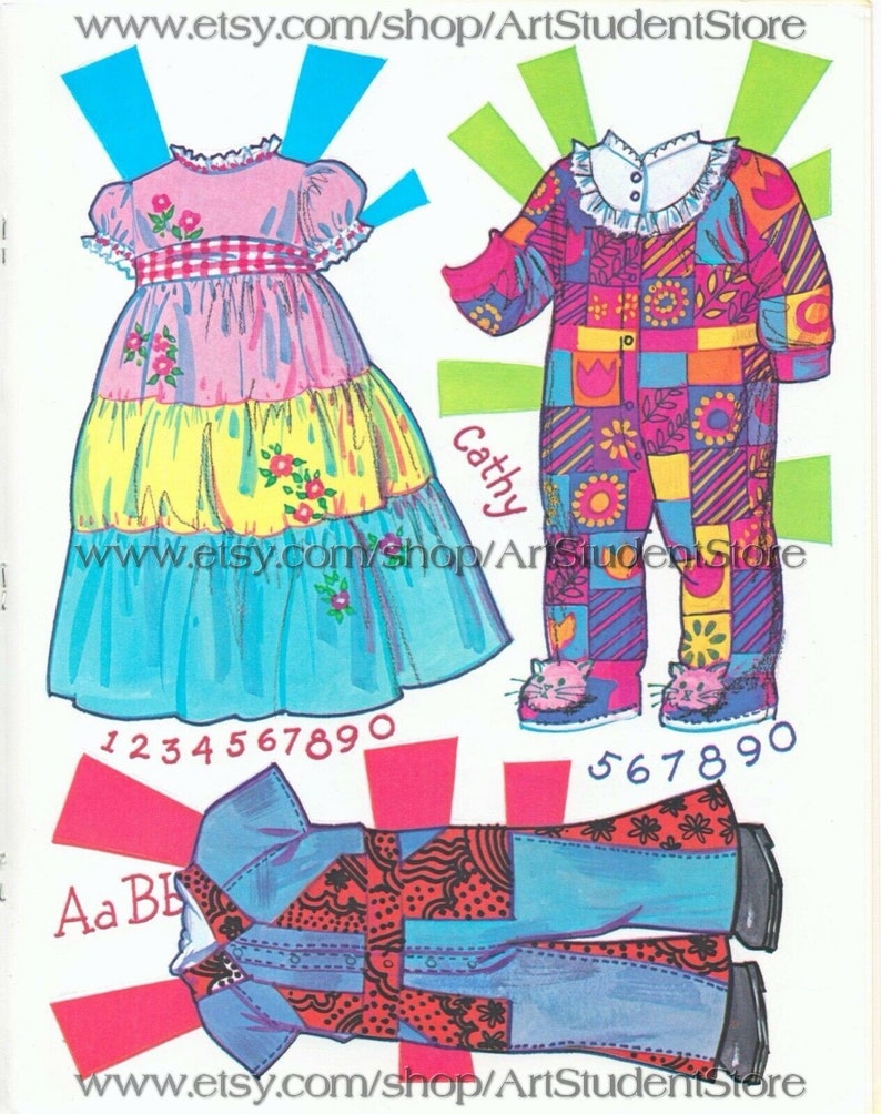 Paper Vintage Dolls Printable Pdf Digital Cathy Quick Curl | Etsy
