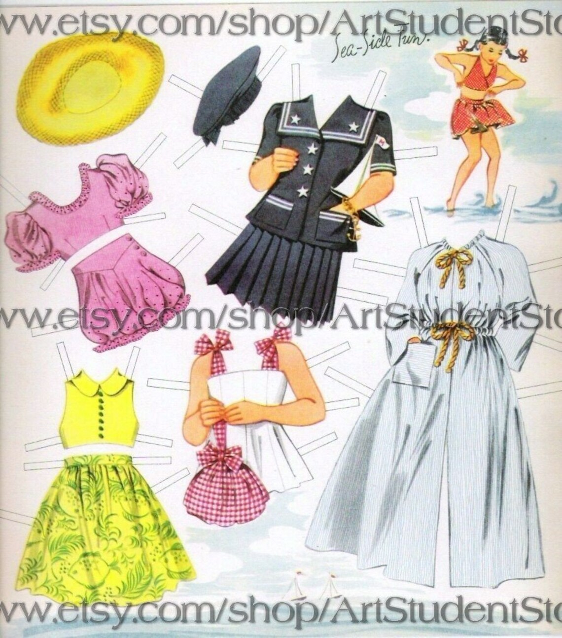 Vintage Paper Dolls Margaret O'brien 1946printable - Etsy