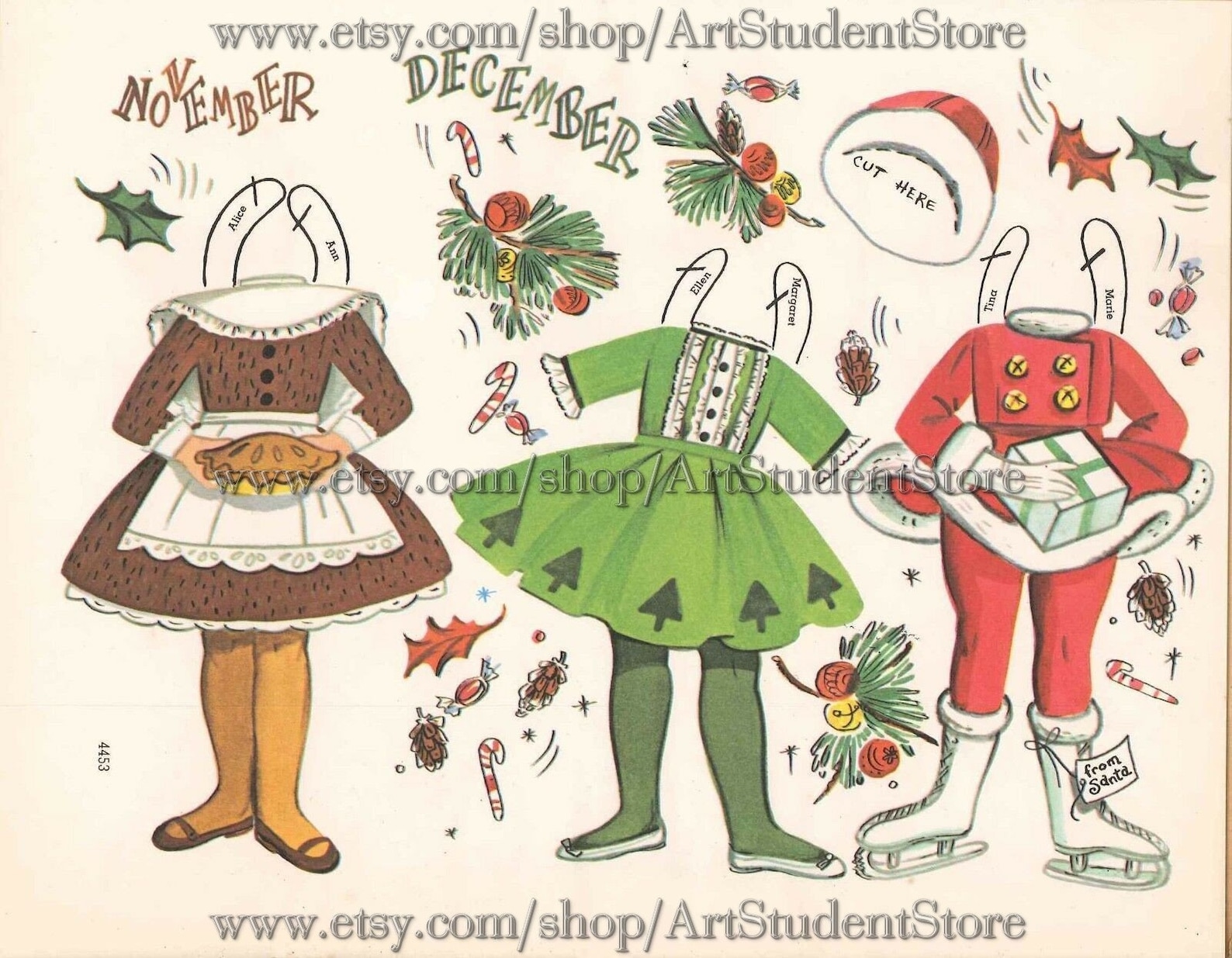 Printable Digital Pdf Instant Vintage Paper Dolls Pretty - Etsy