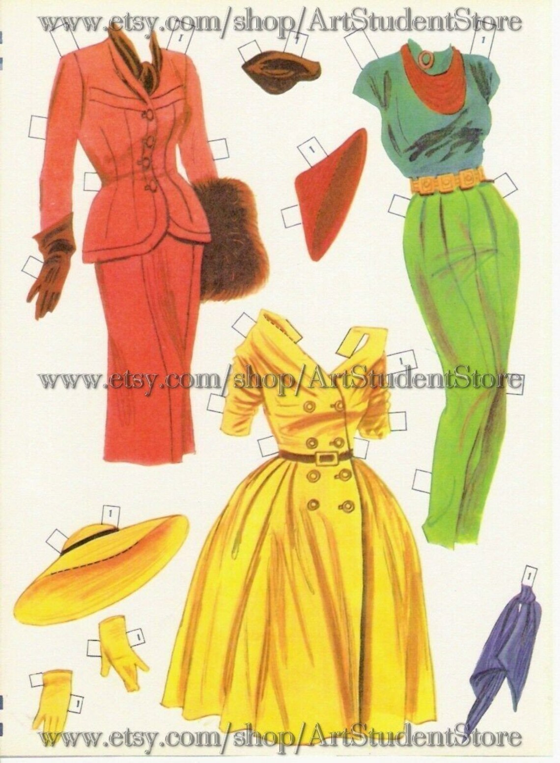 Printable Digital Pdf Movie Star Vintage Paper Dolls Betty | Etsy