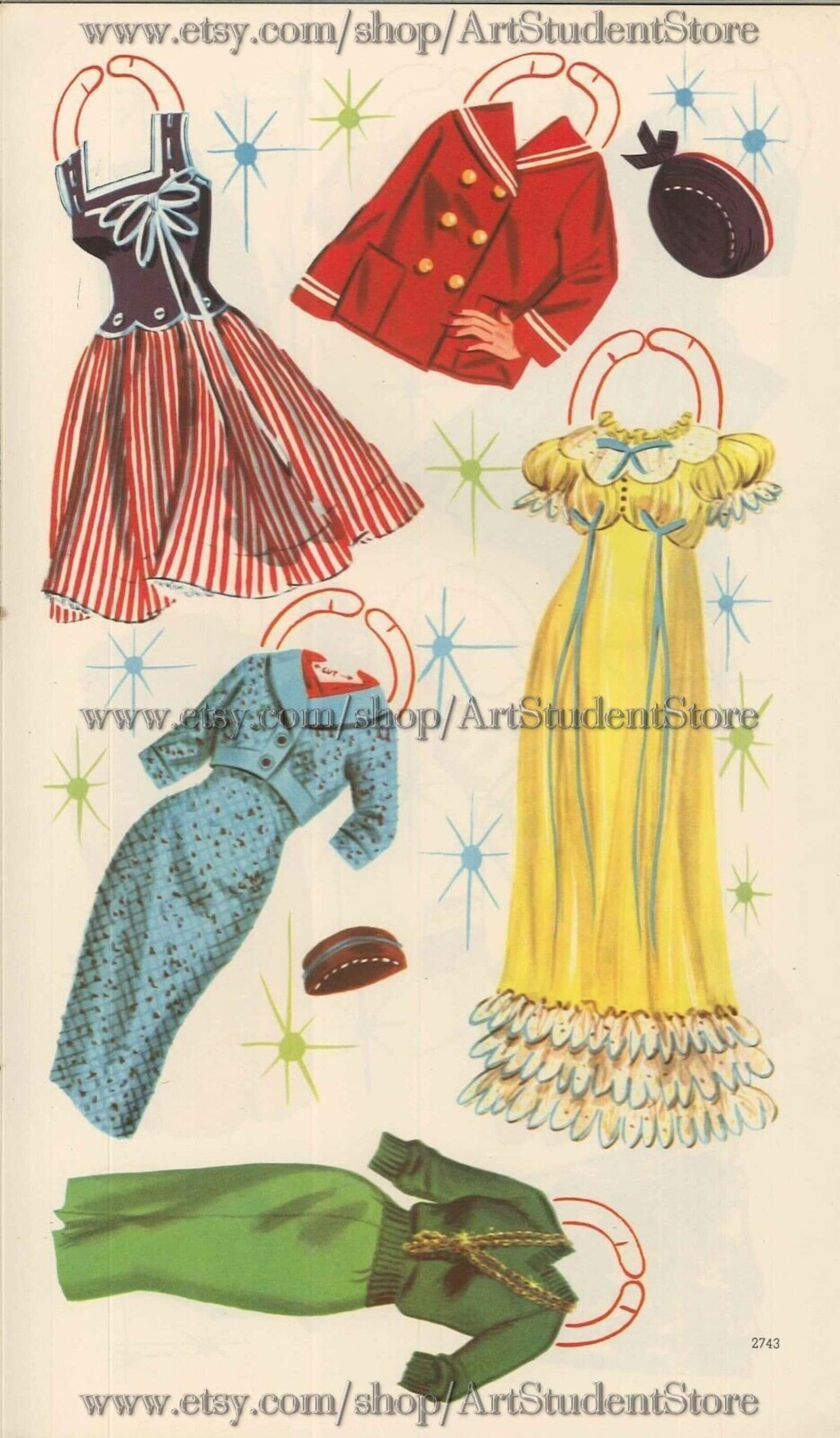 Pdf Printable Digital Vintage Paper Dolls Dona - Etsy