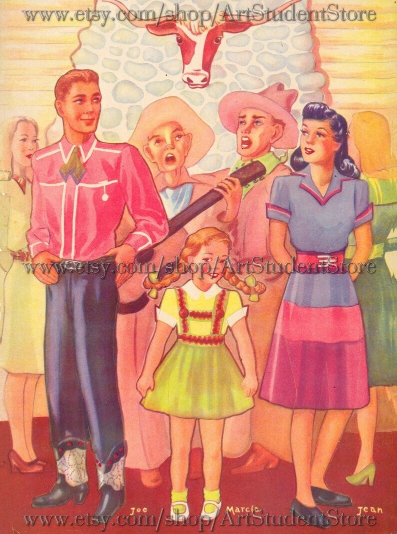 Pdf Instant Digital Vintage Paper Dolls Big Round-up - Etsy