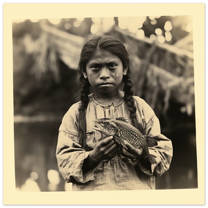 Apache Child With Fish 02 - Etsy