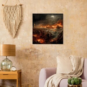 Viking Battle Hell 01 Palette Knife Oil Painting Poster - Etsy