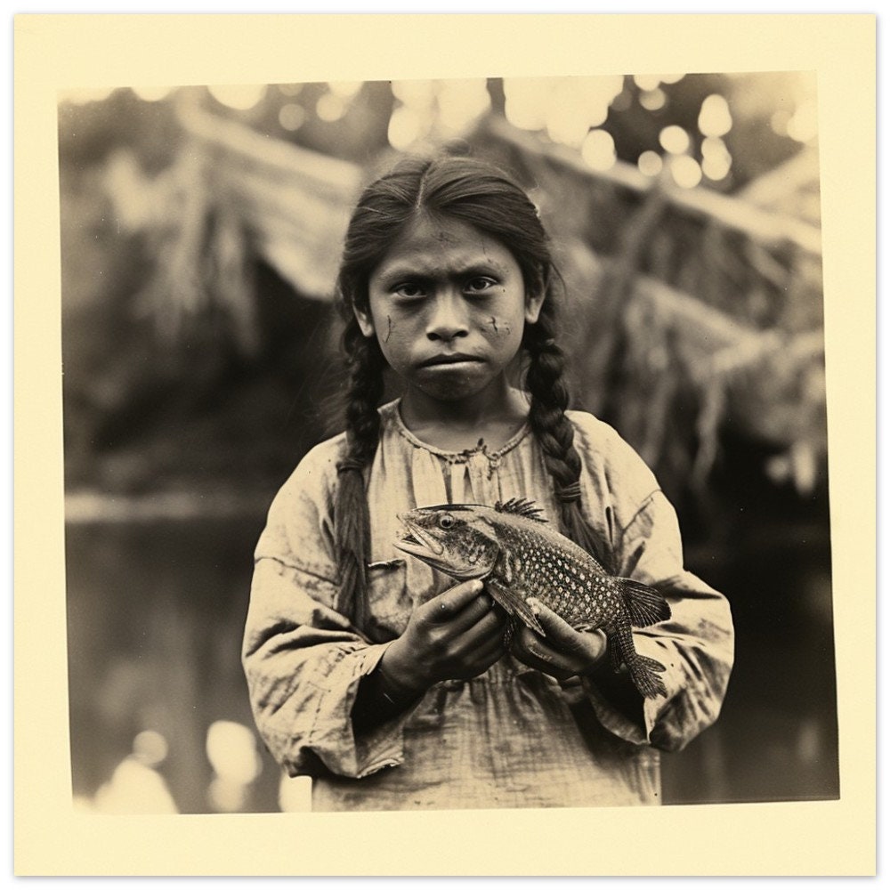Apache Child With Fish 02 - Etsy