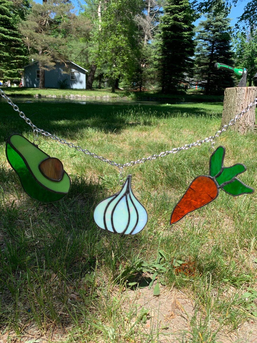Stained Glass Veggie Garland Suncatchers - Etsy