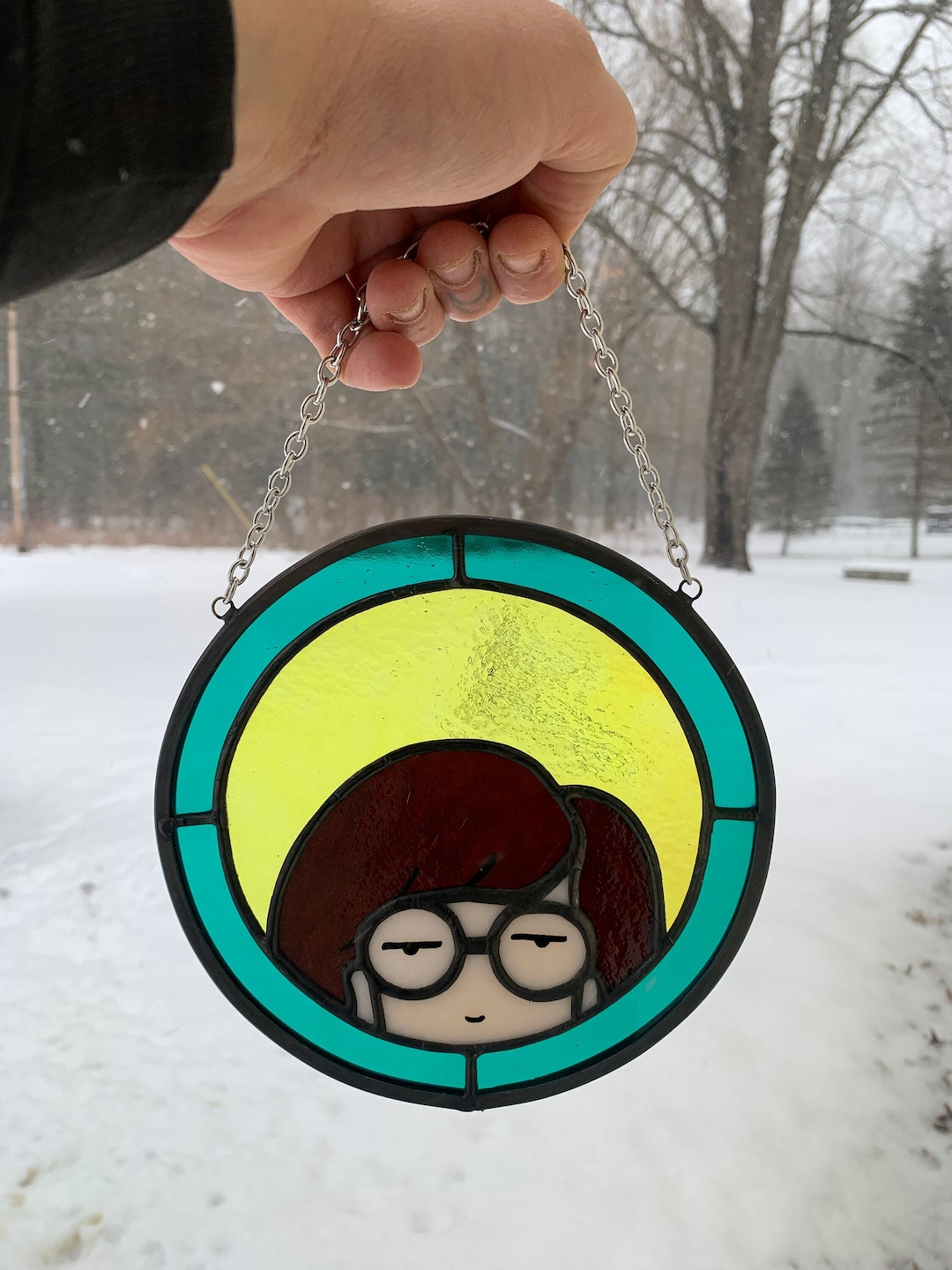 Stained Glass Daria Suncatcher - Etsy