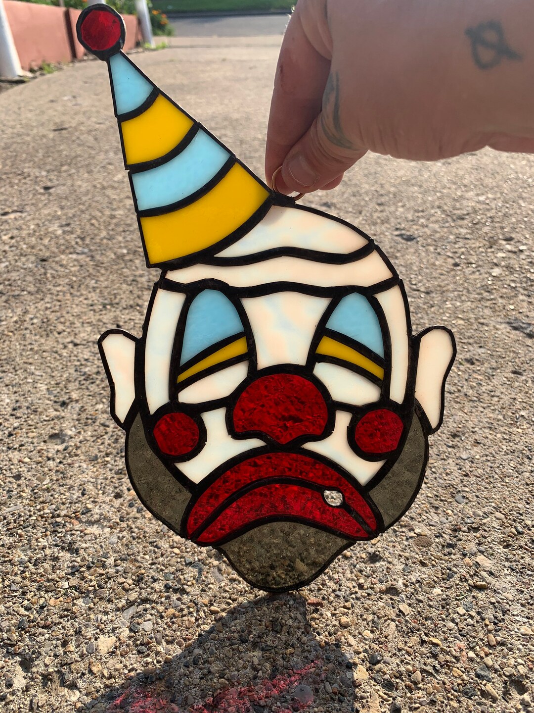 Stained Glass Clown Suncatcher Circus Art - Etsy