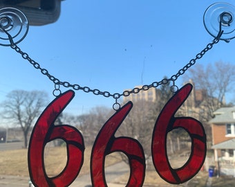 Heart and Banner Stained Glass Suncatcher | Etsy