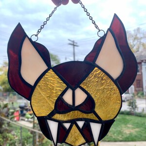 Halloween Stained Glass Bat Head - Etsy